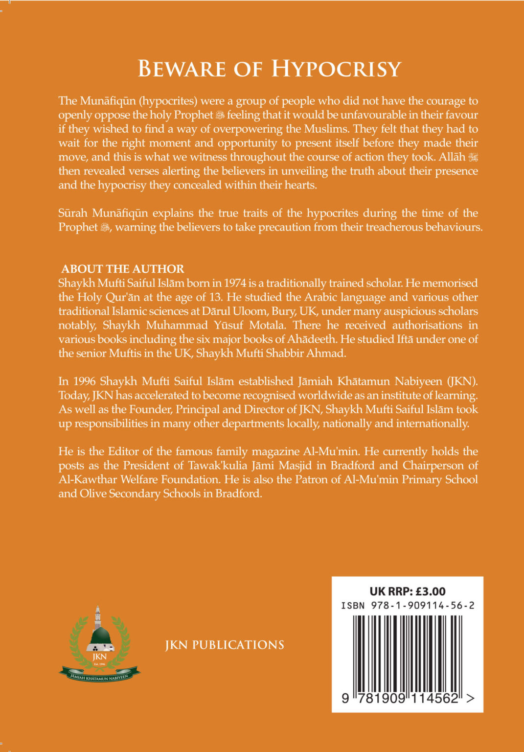Beware of Hypocrisy - Paperback - JKN Institute