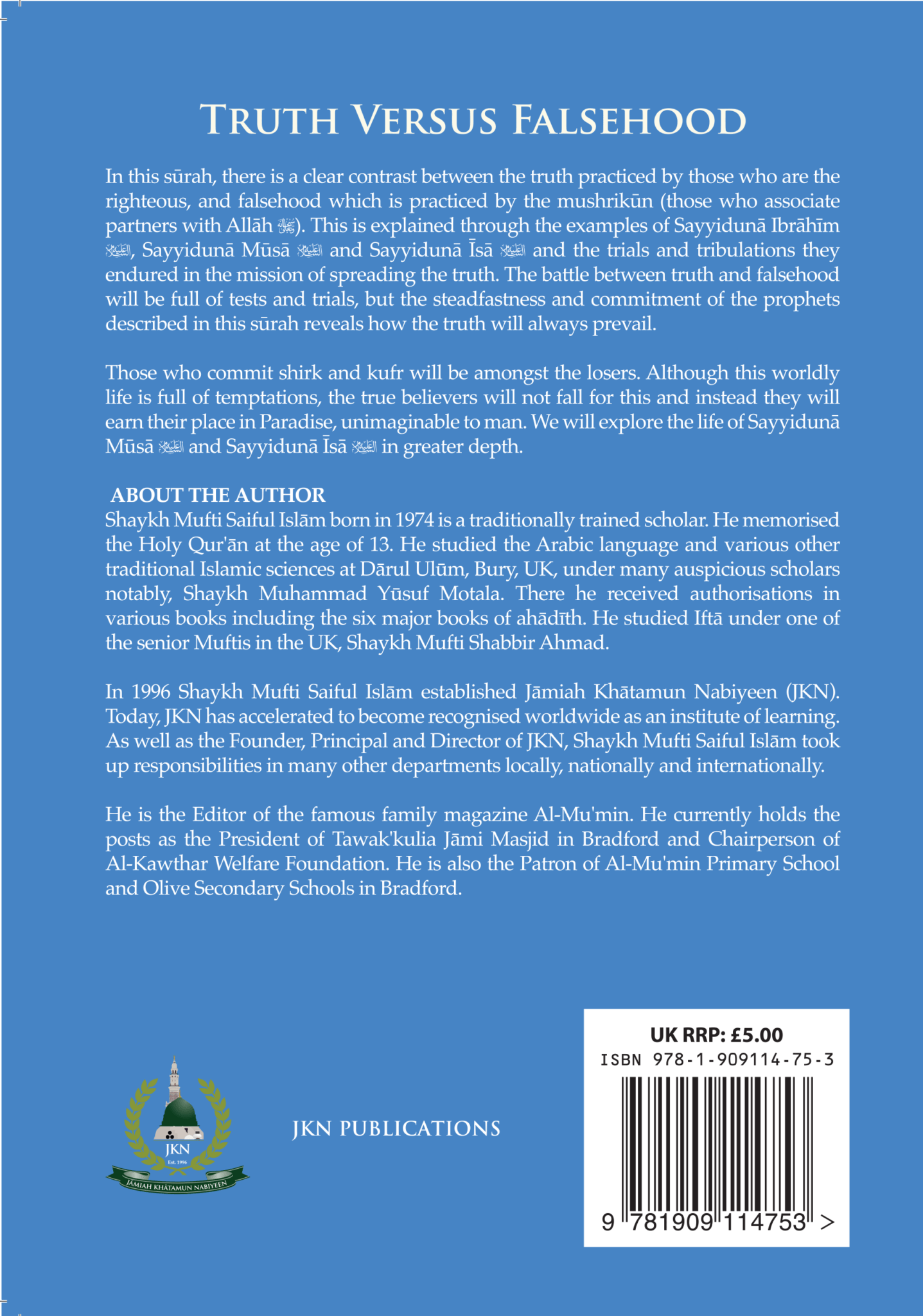 Truth versus Falsehood - Paperback - JKN Institute